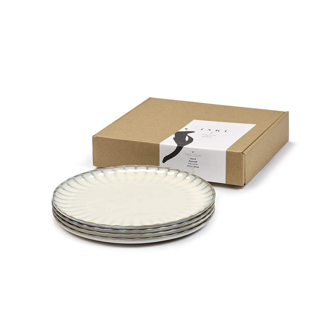 INKU WHITE Talerz M biały 210 x 17 mm kamionka ALVA